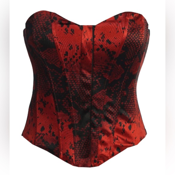 JLUXLABEL | Tops | Womens Snake Print Corset | Poshmark